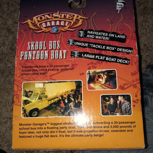 Toys | Monster Garage Skool Bus Pontoon Boat Diecast Model Kit | Poshmark